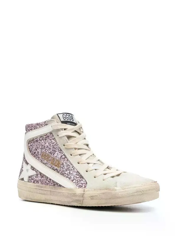 GOLDEN GOOSE Slide Glitter High Top Sneakers
