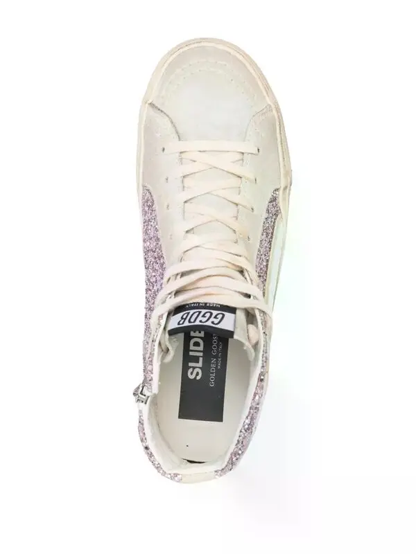 GOLDEN GOOSE Slide Glitter High Top Sneakers