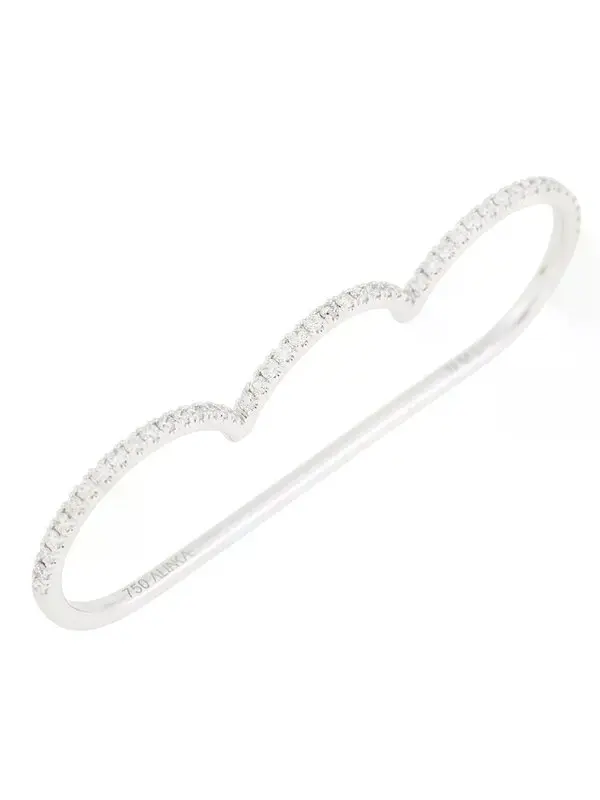 ALINKA 18kt White Gold Diamond Cloud Ring - Silver