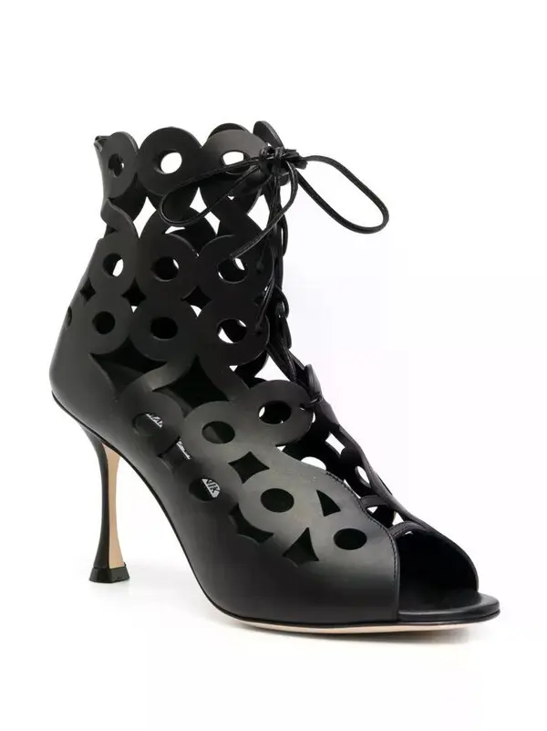 Manolo Blahnik Taralo 90mm Cut-out Boots