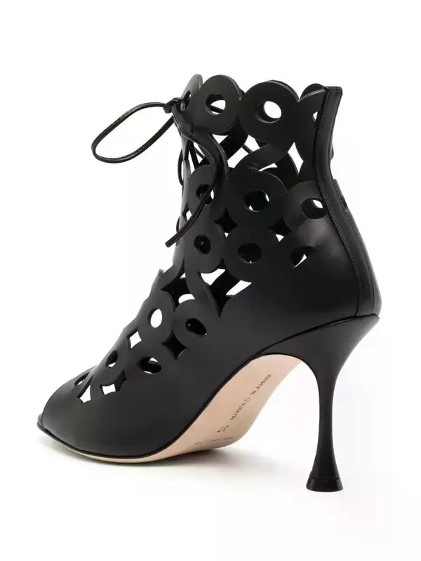 Manolo Blahnik Taralo 90mm Cut-out Boots