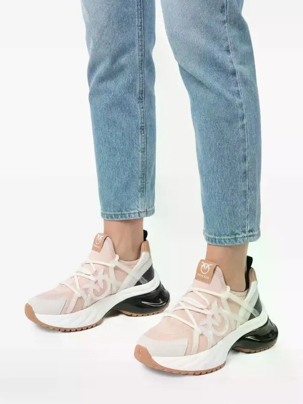 Pinko Love Birds Embellished Lace-up Sneakers