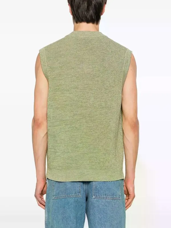 Maison Kitsuné Logo Embroidered Cotton Vest