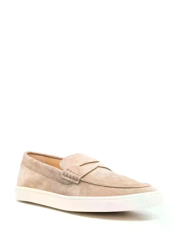 Brunello Cucinelli Suede Penny Loafers
