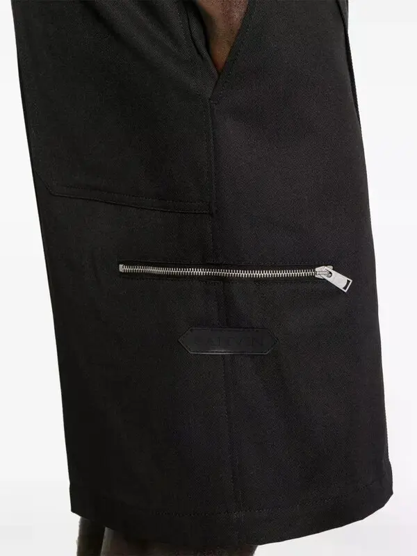 LANVIN Tailored Cotton Shorts With Logo Patch
