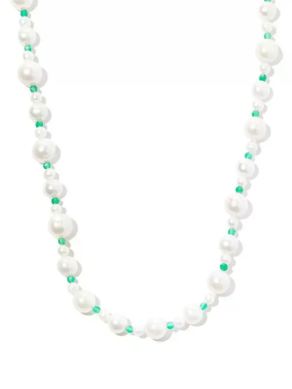 HATTON LABS Sterling Pebbles Pearl And Bead Necklace - Silver