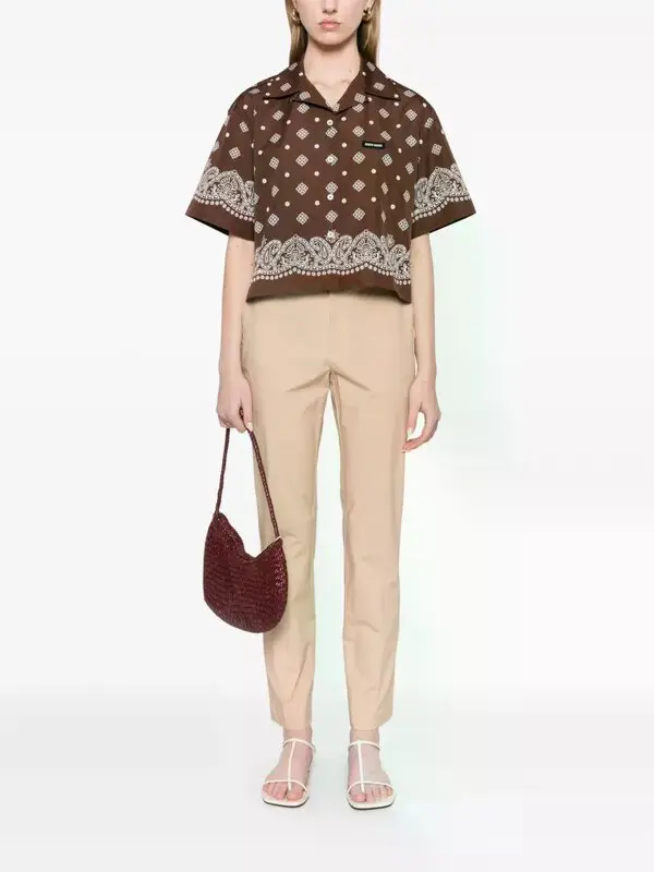 TWINSET Tailored Trousers With Logo Plaque