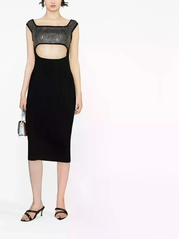 Giuseppe Di Morabito Stud-embellished Knitted Midi Dress