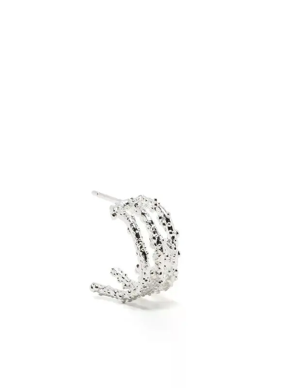 ALIGHIERI The Single Crumbling Hoop Earring In Recycled - Silver