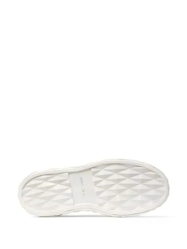 JIMMY CHOO Diamond Maxi Pearl-embellished Sneakers - Neutrals