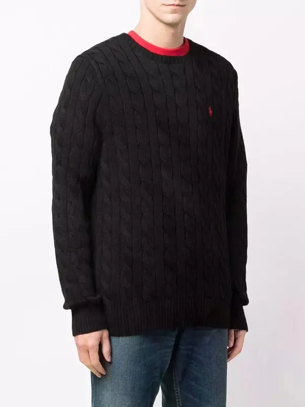 Polo Ralph Lauren Cable Knit Jumper - Black