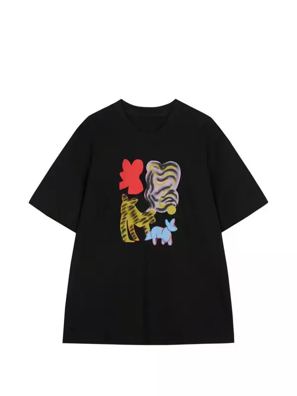 JNBY Graphic Print T-shirt - Black