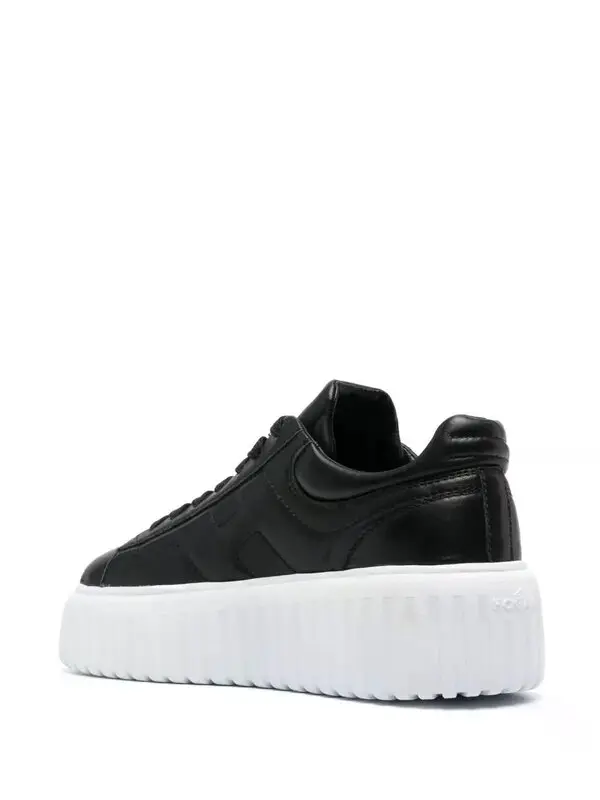 Hogan Quilted Flatform Lace-up Sneakers - Black