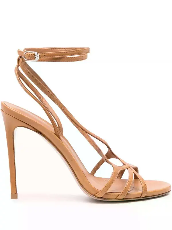 LE SILLA Belen 105mm Leather Sandals - Neutrals