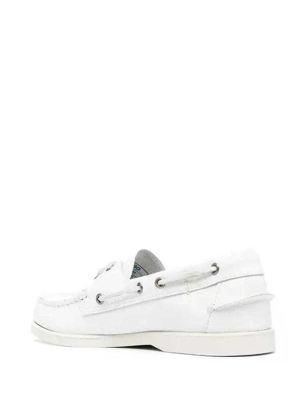 SEBAGO Lace-up Whipstitch Loafers - White