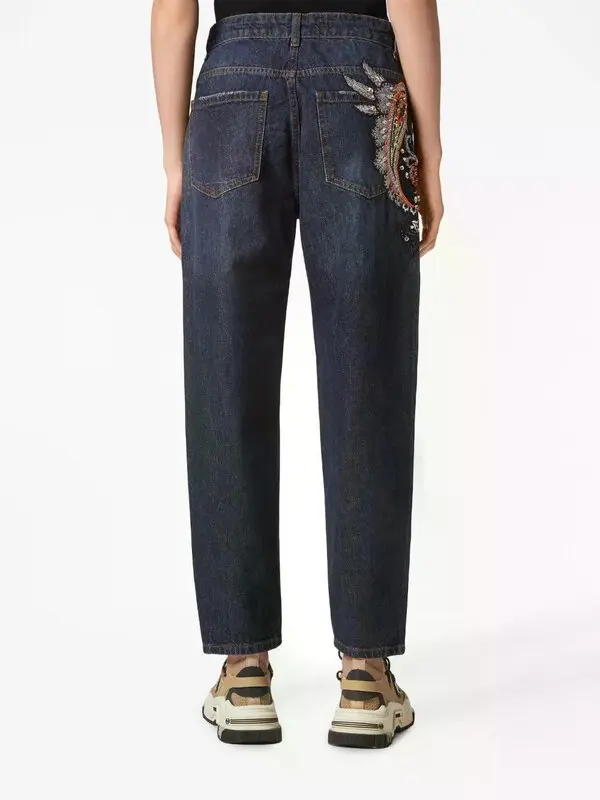 Philipp Plein Appliqué Detail Tapered Jeans