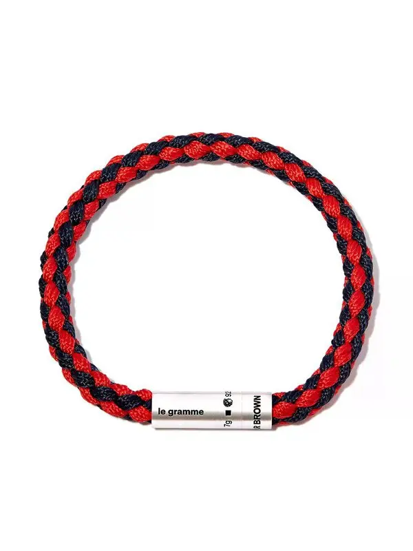 Le Gramme X Orlebar Brown Braided Bracelet - Silver