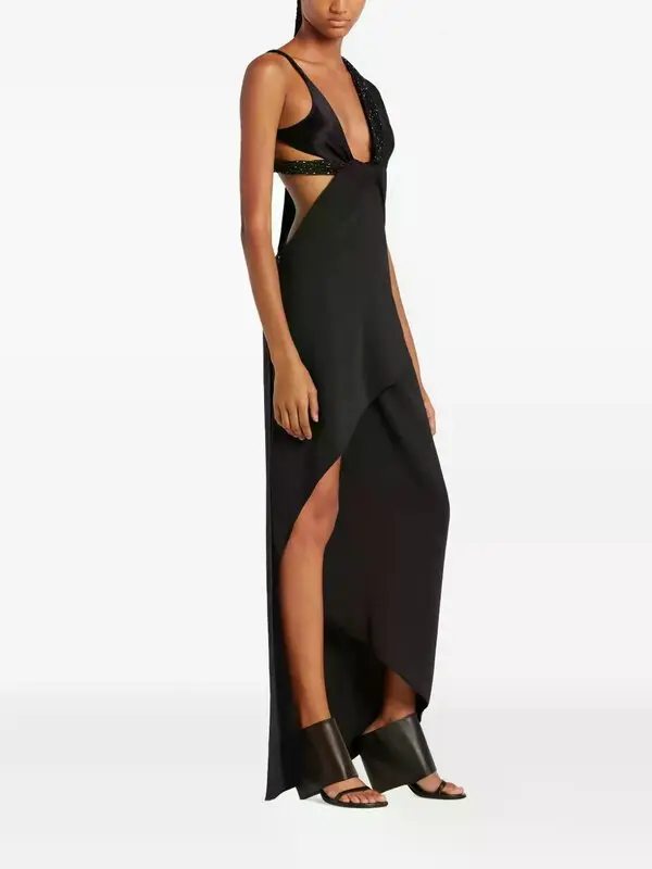 COURREGES Asymmetrical Cut-out Dress With V-neck And Front Slit