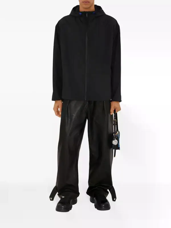 Burberry Lightweight Hooded Jacket With Equestrian Knight Embroidery
