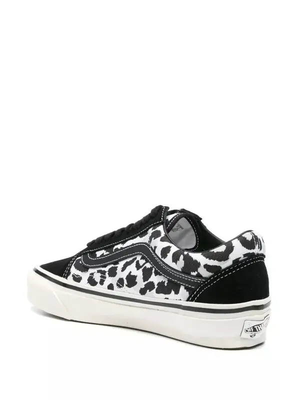 VANS Old Skool Leopard Print Sneakers - Black