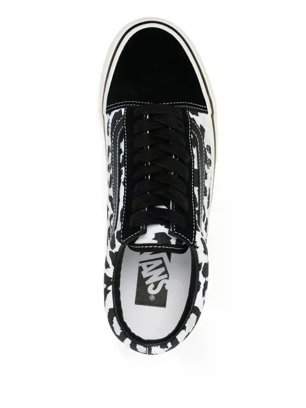 VANS Old Skool Leopard Print Sneakers - Black