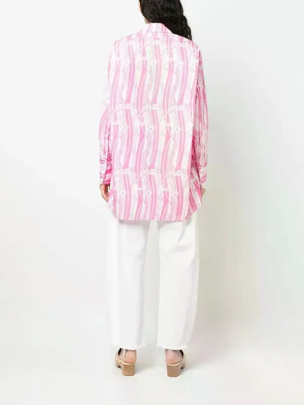 PATOU Abstract Print Mini Shirtdress