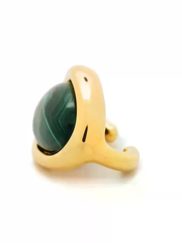 Charlotte Chesnais Neo Turtle Malachite Earcuff - Black