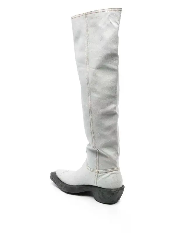 Camper Venga Denim Knee-high Boots - Grey
