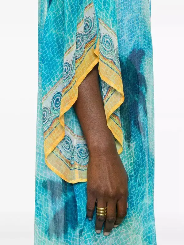 Casablanca Silk Chiffon Maxi Dress