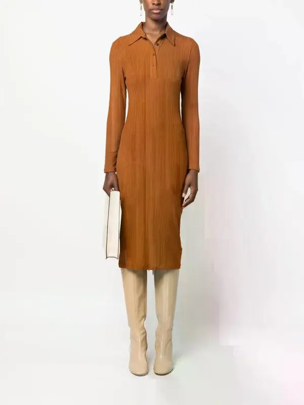 Filippa K Ribbed Jersey Polo Dress