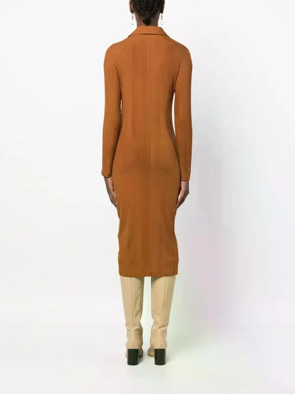 Filippa K Ribbed Jersey Polo Dress