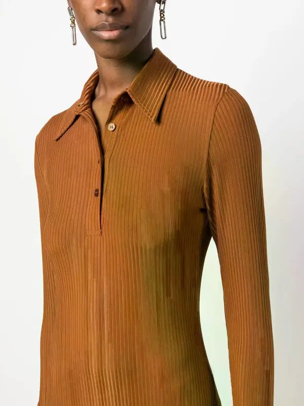 Filippa K Ribbed Jersey Polo Dress