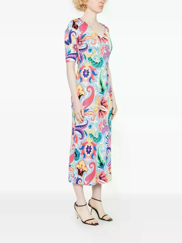 Etro Paisley Midi Dress
