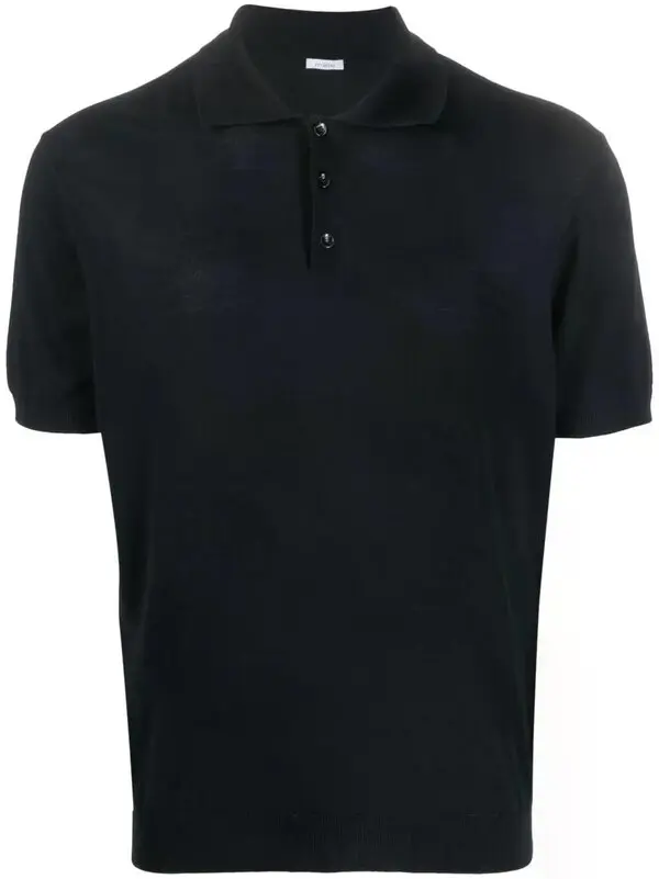 Malo Fine-knit Cotton Polo Shirt - Blue