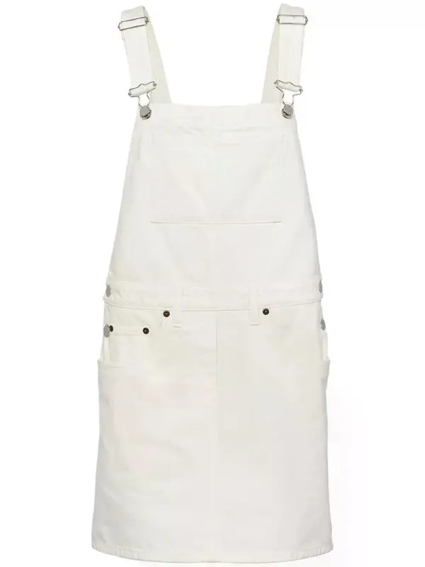 Prada Denim Overall Mini-dress - White
