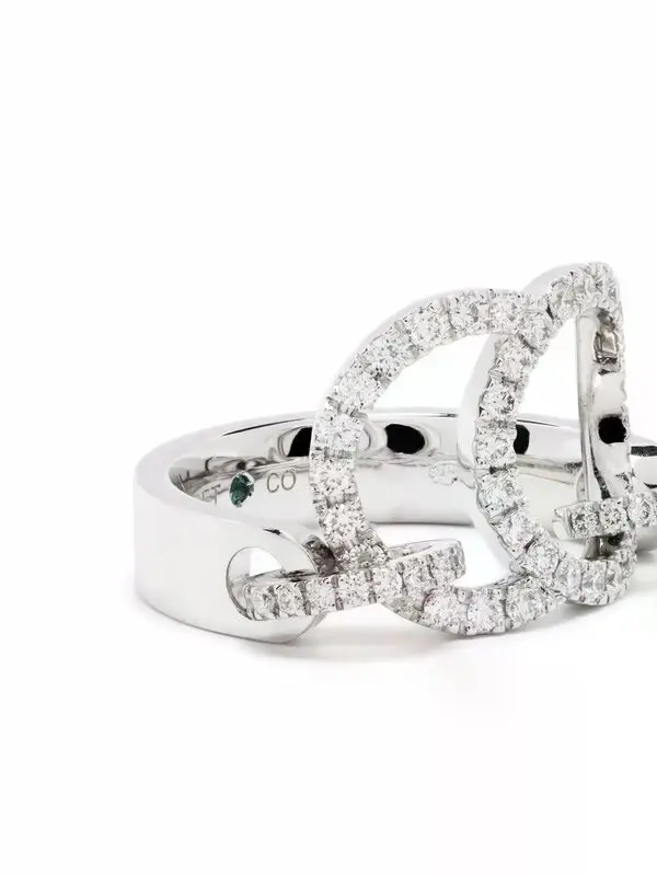 COURBET 18kt Recycled White Gold Pavé-set Laboratory-grown Diamond Ring