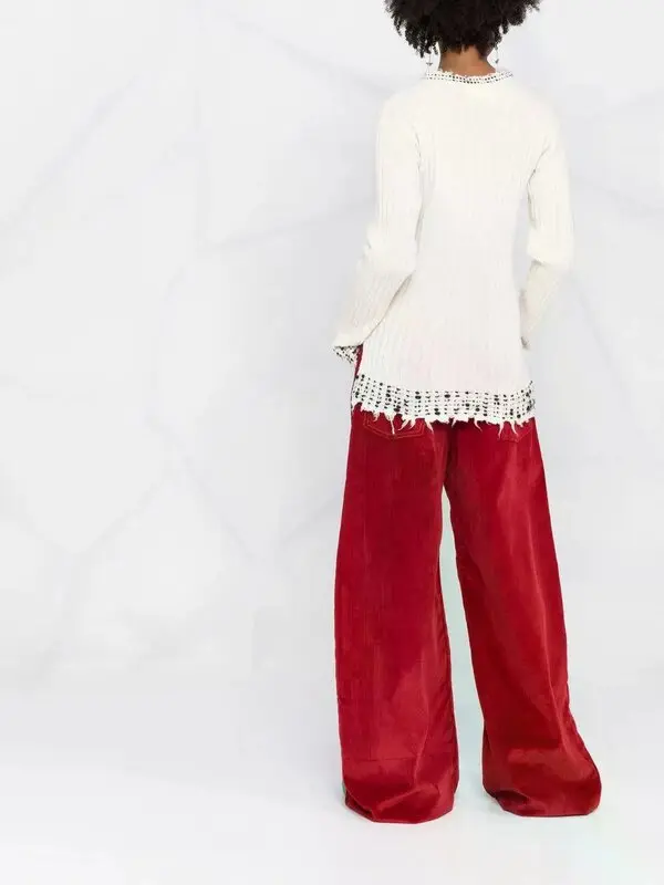 Marni Stippled Trim Ribbed Jumper