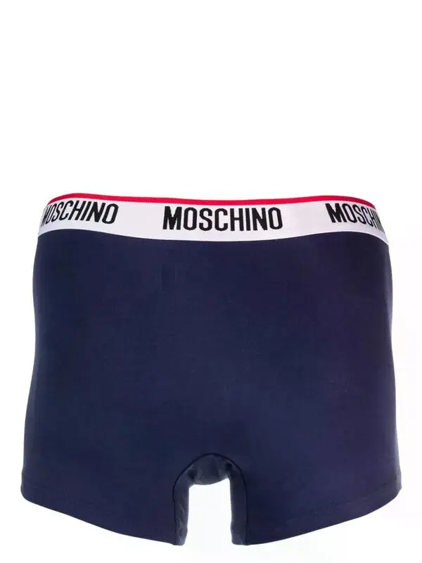 Moschino Logo-waistband Boxer Pack - Blue