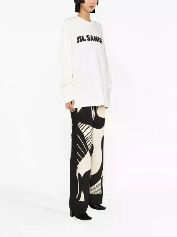 JIL SANDER Logo Print Cotton Sweatshirt