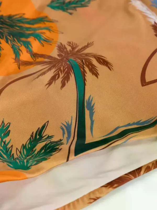 Raquel Diniz Palm Tree Print High-waisted Bikini Bottom