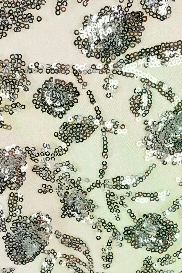 SELF-PORTRAIT Sequin-embellished V-neck Midi Dress