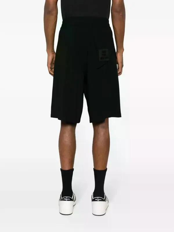 Moschino Logo-patch Crepe Shorts