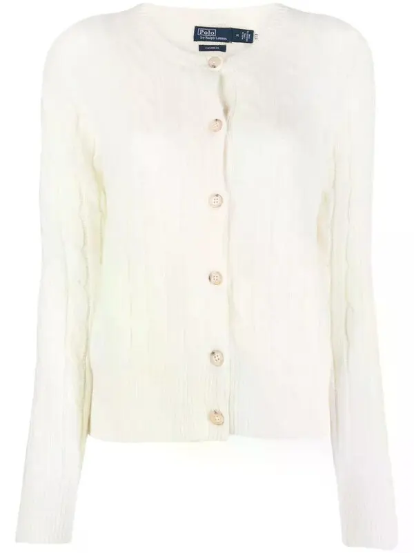Polo Ralph Lauren Cream Cable Knit Cashmere Cardigan