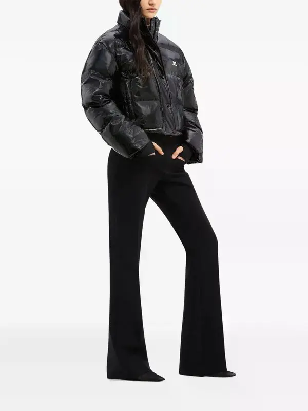 COURREGES Vinyl Logo-print Padded Jacket