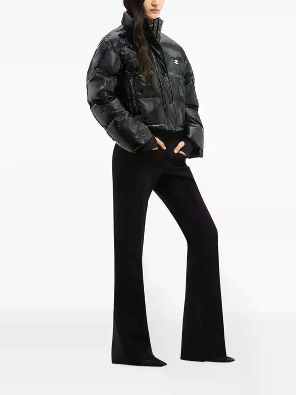 COURREGES Vinyl Logo-print Padded Jacket