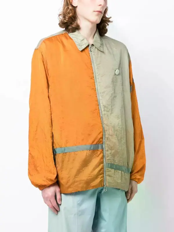 OAMC Contrast Panelled Zip-up Shirt Jacket