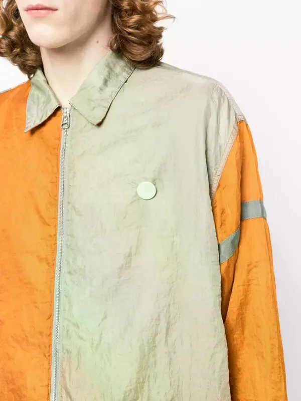 OAMC Contrast Panelled Zip-up Shirt Jacket