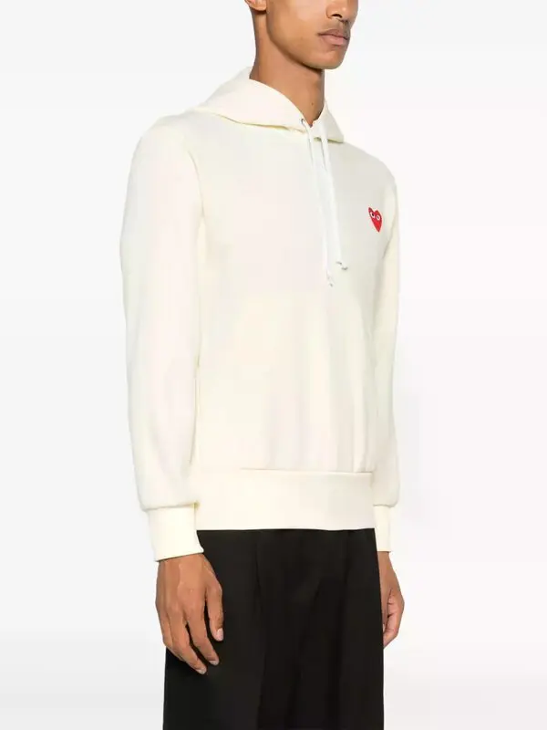Play Comme Des Garcon Heart Emblem Hoodie - Yellow