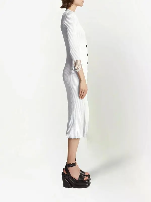 Proenza Schouler Ribbed-knit Buttoned Dress