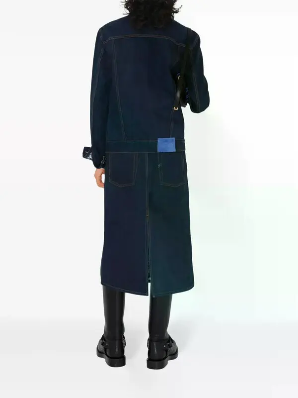 Burberry Indigo Denim Midi Skirt